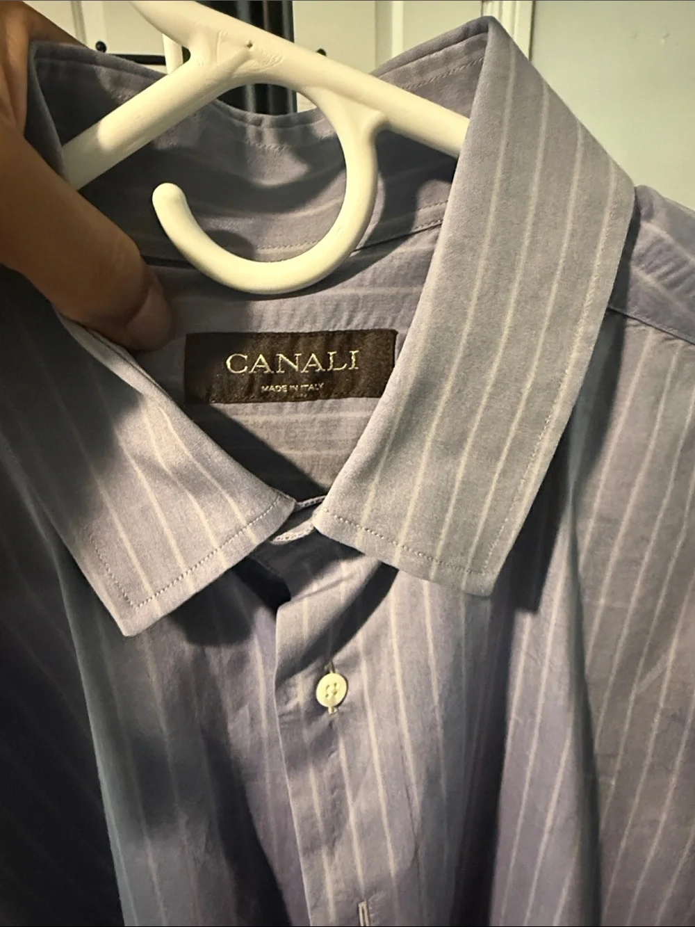 Canali | Shirts | Canali Light Blue Pinstripe Dress Shirt | Poshmark